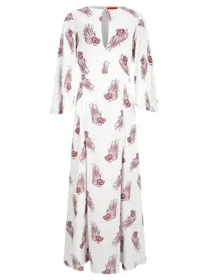 La DoubleJ Printed Maxi Dress - White