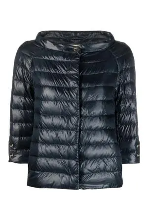 Herno Herno Long-Sleeved Quilted Down Jacket Navy Blue