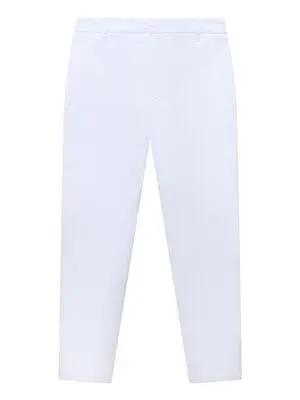 DONDUP Slim Fit Pleated Trousers - White