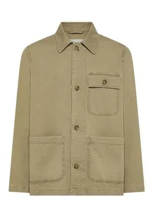 Seventy Buttoned Patch-pocket Overshirt - Fango