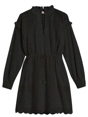 TWINSET Lotus Leaf Edge Dress - Black