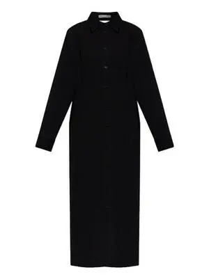 BALENCIAGA Balenciaga Long Sleeve Collared Dress With Deep V-Neck Back