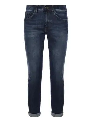 DONDUP Slim-fit Jeans With Turned-up Hem - Black