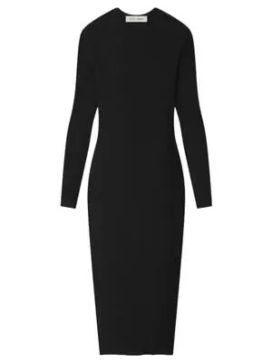 Fear Of God Ribbed Knit Long Sleeve Dress - Black