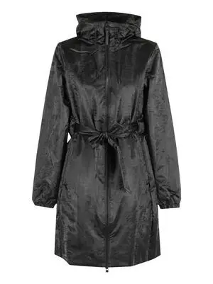 Rains Long Insulated Curve Jacket - Black
