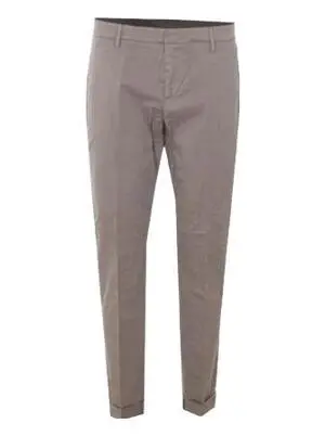 DONDUP Mid-rise Straight Leg Trousers - Gray