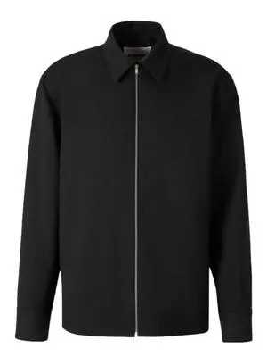 JIL SANDER Long Sleeve Zipper Jacket - Black