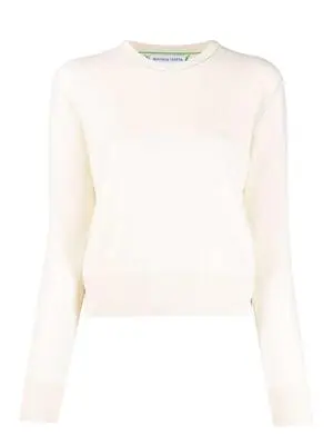 Bottega Veneta Crewneck Knitted Jumper - White