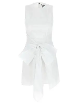 ROTATE BY BIRGER CHRISTENSEN Sleeveless Bow Detail Mini Dress - White