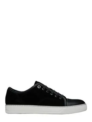 LANVIN Dbb1 Leather And Suede Sneakers - Black