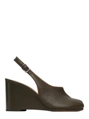 MAISON MARGIELA Tabi Wedge Slingback Pumps - Black