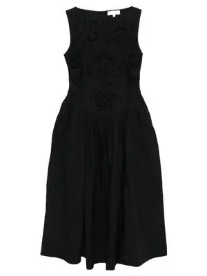 Stine Goya Sleeveless Midi Dress With Embellished Bodice - Black