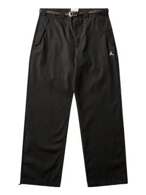ROA Centipede Belted Wide-leg Pants - Black