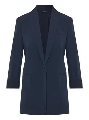 Theory Crepe Single-breasted Tailored Blazer - No
