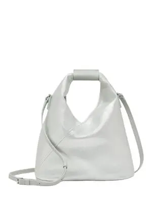 MAISON MARGIELA Mm6 Maison Margiela Japanese Logo Detailed Crossbody Bag Silver