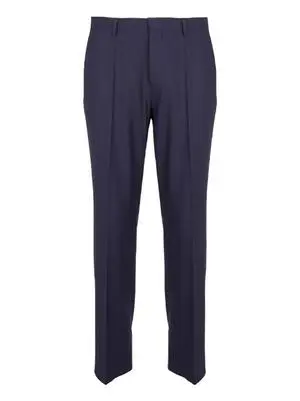 Hugo Boss Pleated Tailored Trousers - Navy Blue