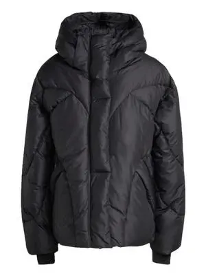 Adidas By Stella McCartney Padded Hooded Zip-up Jacket - Black