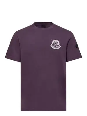 Moncler Logo Printed Crewneck T-shirt - Brown