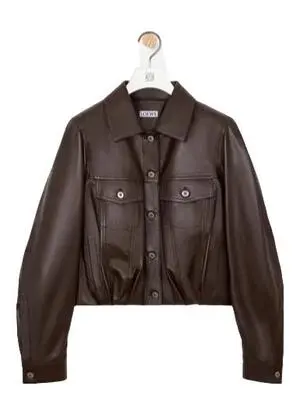 Loewe Nappa Lambskin Jacket - Dark Brown
