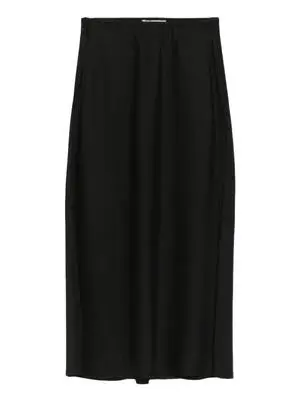 LISA YANG Silk Midi Skirt - Black