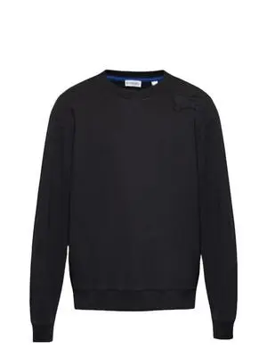 Burberry Long-sleeved Crew Neck Sweatshirt - Black