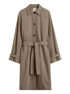 TOTEME Double-breasted Trench Coat - Hazelnut Color