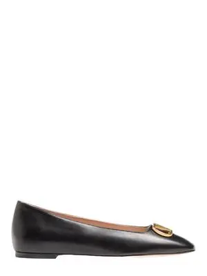 Valentino Garavani Vlogo Signature Slip-on Ballet Flats - Black