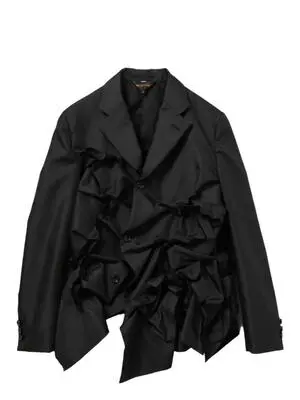Comme Des Garçons Ruffled Casual Jacket - Black