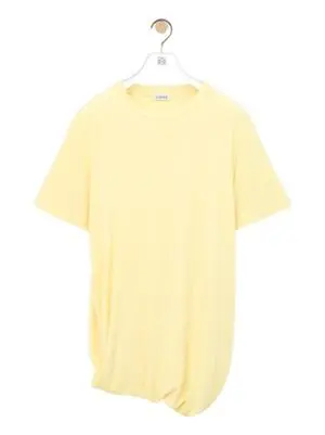 Loewe Asymmetrical Silhouette Top With Double L Embroidery - Light Yellow