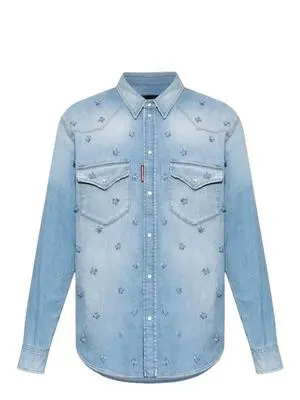 Dsquared2 Embellished Western Shirt - Blue