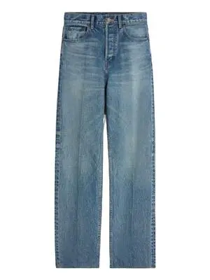 Celine Boyfriend Jeans In Cotton Denim - Blue