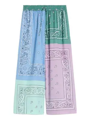 MAX MARA Weekend Max Mara Patchwork Bandana Print Cotton Poplin Trousers