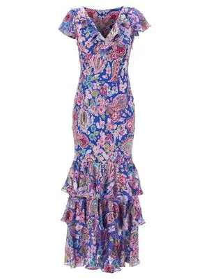 Rixo Amelle Floral Tiered Ruffled Maxi Dress - Multicolor
