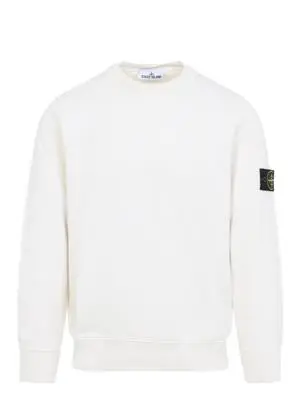 Stone Island Stone Island Logo Patch Crewneck Sweatshirt Ivory
