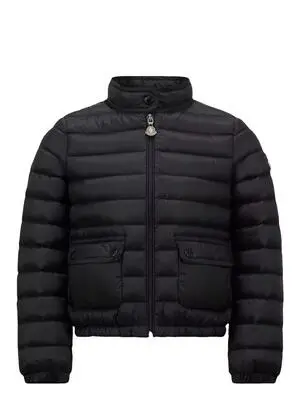 Moncler Lans Down Jacket With Stand Collar And Zip-up Closure - Black