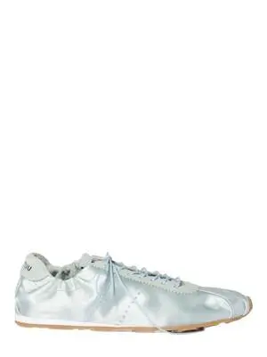 Miu Miu Miu Miu Satin Lace-Up Sneakers Powder Blue