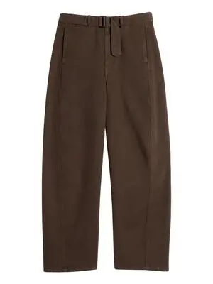 LEMAIRE Belted Twill Jeans - Cocoa