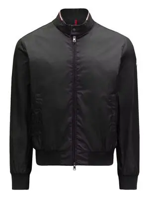 Moncler Reppe Logo Patch Bomber Jacket - Black