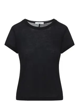 Co Fitted T-shirt With Crew Neck And Short Sleeves - Black