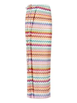 Missoni Pixel-effect Zigzag Pattern Maxi Pareo Skirt - Multicoloured