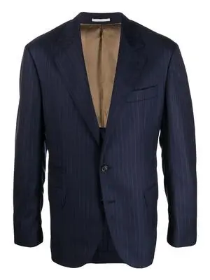 BRUNELLO CUCINELLI Brunello Cucinelli Single-Breasted Pinstriped Blazer