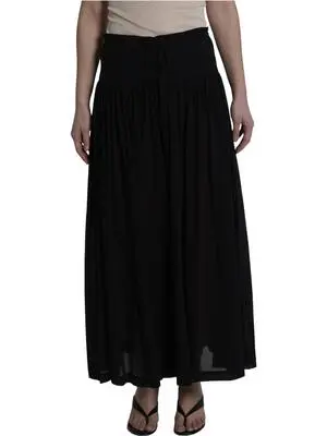 THE ROW Berenice Pleated Wide-leg Pants - Black