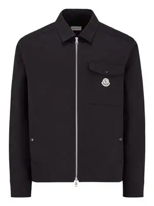 Moncler Zip-up Gabardine Shirt Jacket - Black