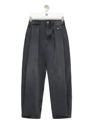 Loewe Mid-rise Straight-leg Pleated Trousers - Black