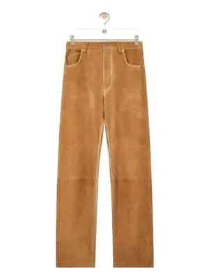 Loewe Straight Leg Casual Pants - Camel