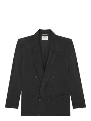SAINT LAURENT Saint Laurent Double-Breasted Peak Lapel Jacket