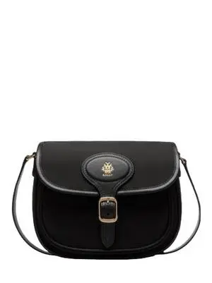 Bally Leather Crossbody Bag With Crest Detail - Black