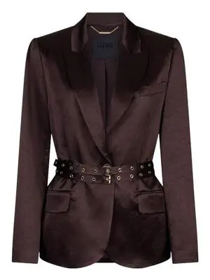 Liu Jo Belted Single-breasted Blazer - Brown