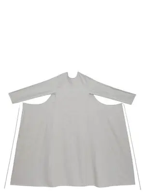 BASERANGE Long Sleeve Apron Dress - Gray