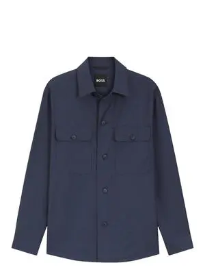 Hugo Boss P-carper Overshirt Jacket - Blue